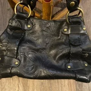Kooba | Bags | Kooba Sienna Black Leather Large Tote Shoulder Bag ...